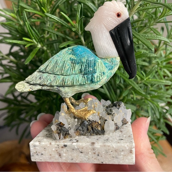 crystals | Accents | Hand Carved Crystal Bird From Peru Peruvian ...